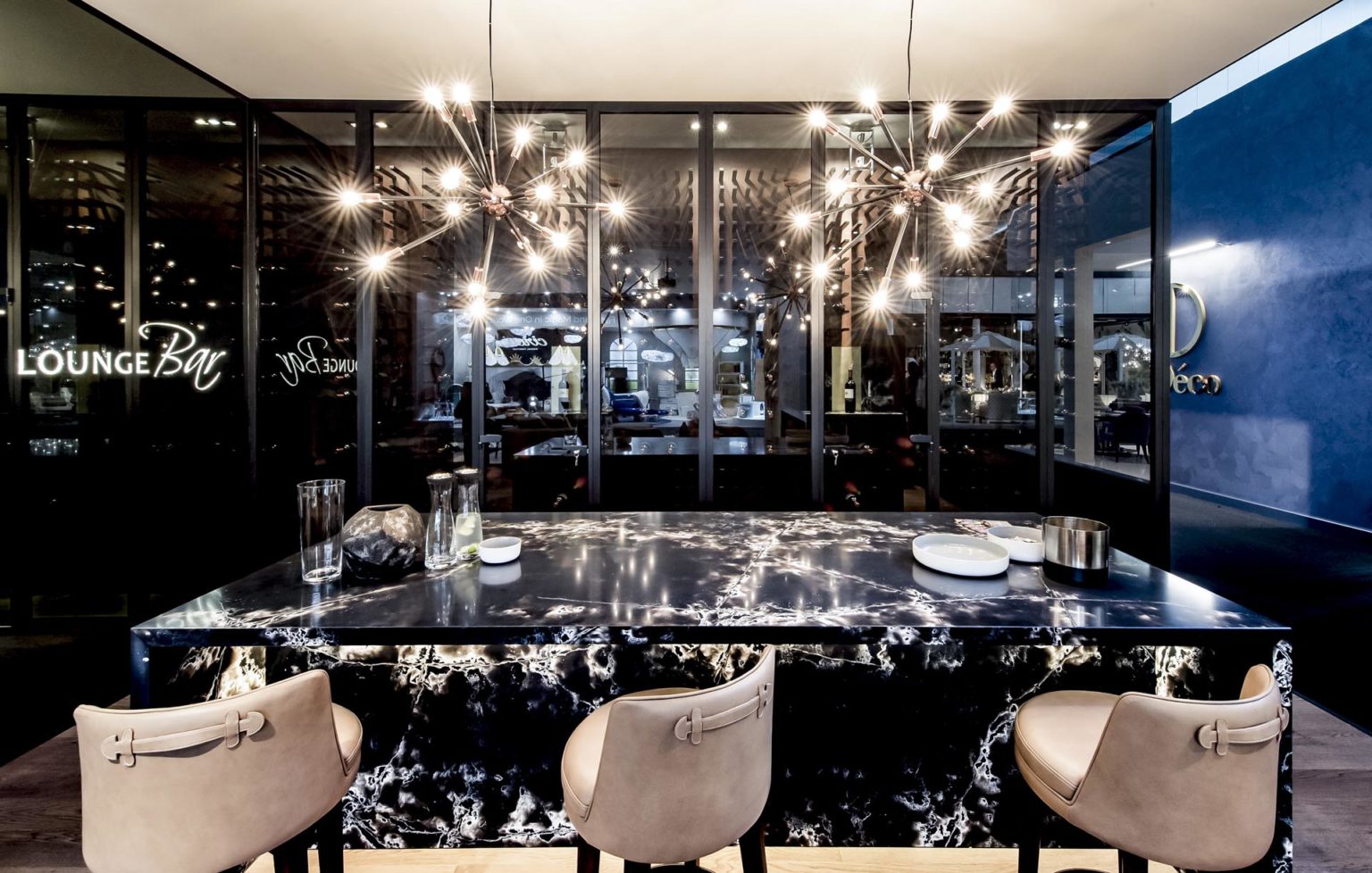 INTO THE BLACK: BLACK AND GOLD MARBLE-LOOK QUARTZ